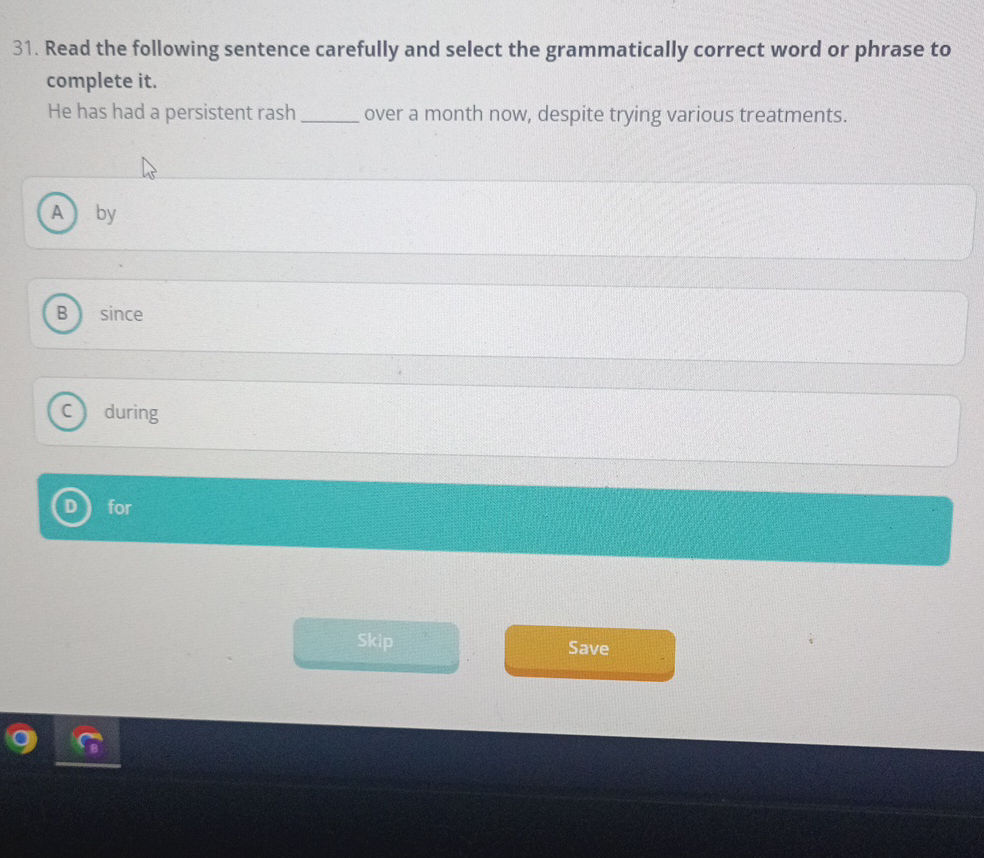 31. Read the following sentence carefully | StudyX