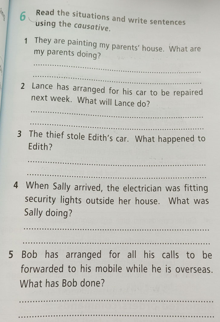 6 Read the situations and write sentences | StudyX