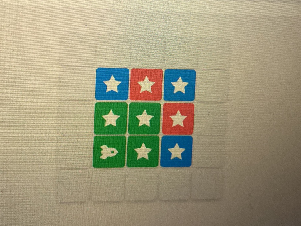 The image shows a 3x3 grid of colored | StudyX