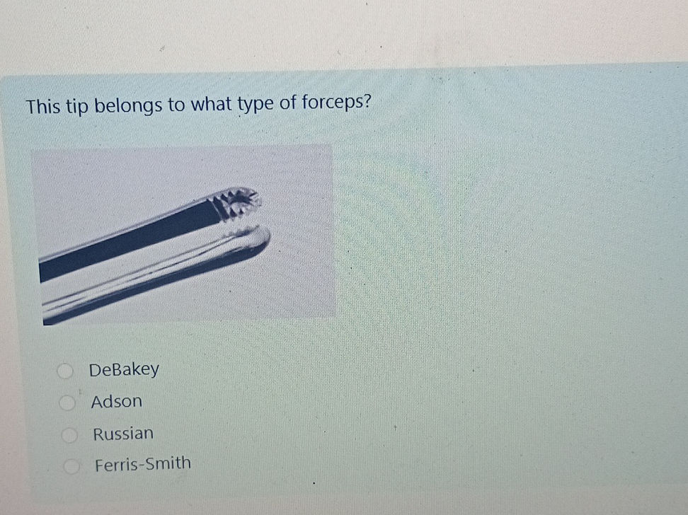 This tip belongs to what type of forceps? | StudyX