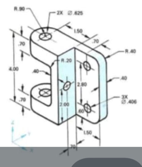 The image shows a 3D engineering drawing | StudyX