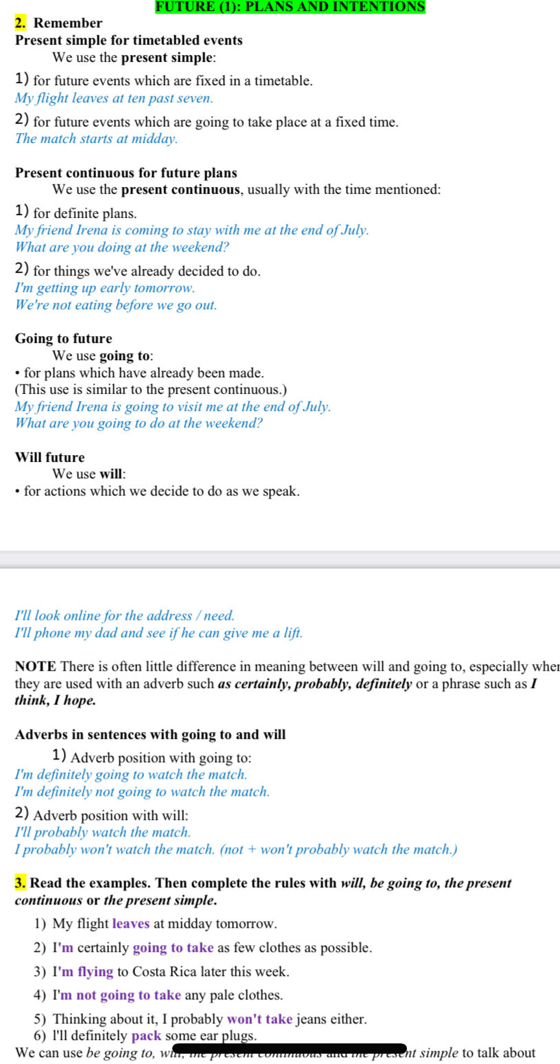 3. Read the examples. Then complete the | StudyX