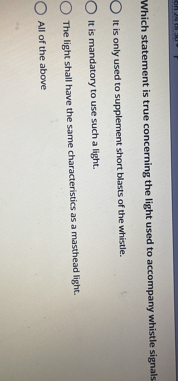 Which statement is true concerning the light | StudyX