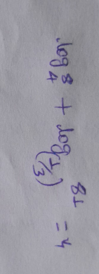 Solving Logarithmic Equation: log_8(4) + | StudyX