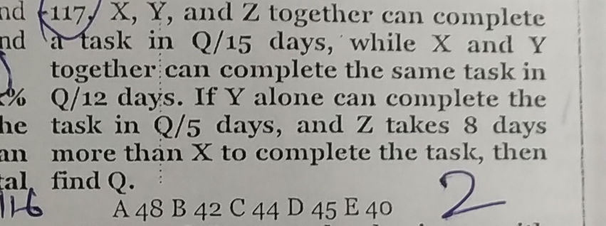 X, Y, and Z together can complete a task in | StudyX