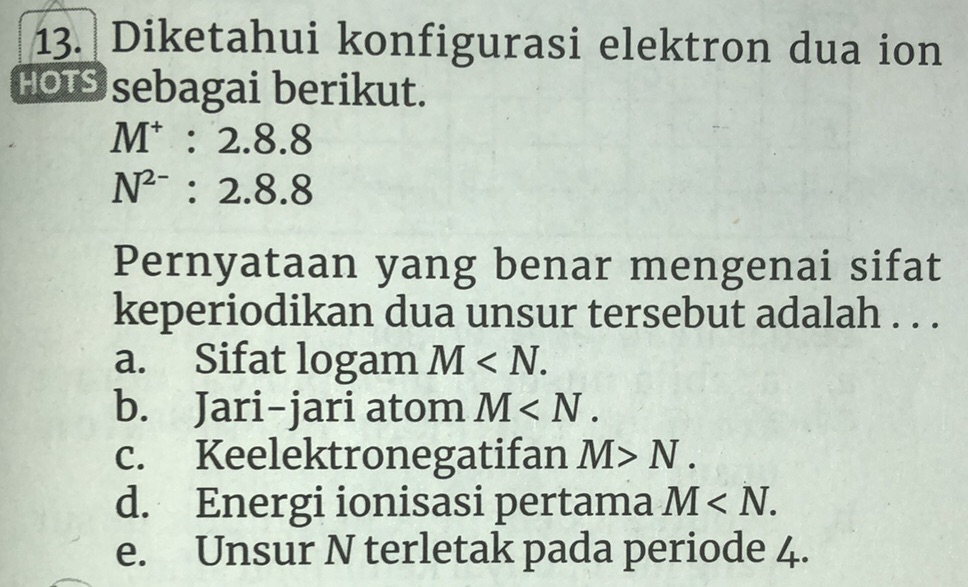 Diketahui konfigurasi elektron dua ion | StudyX