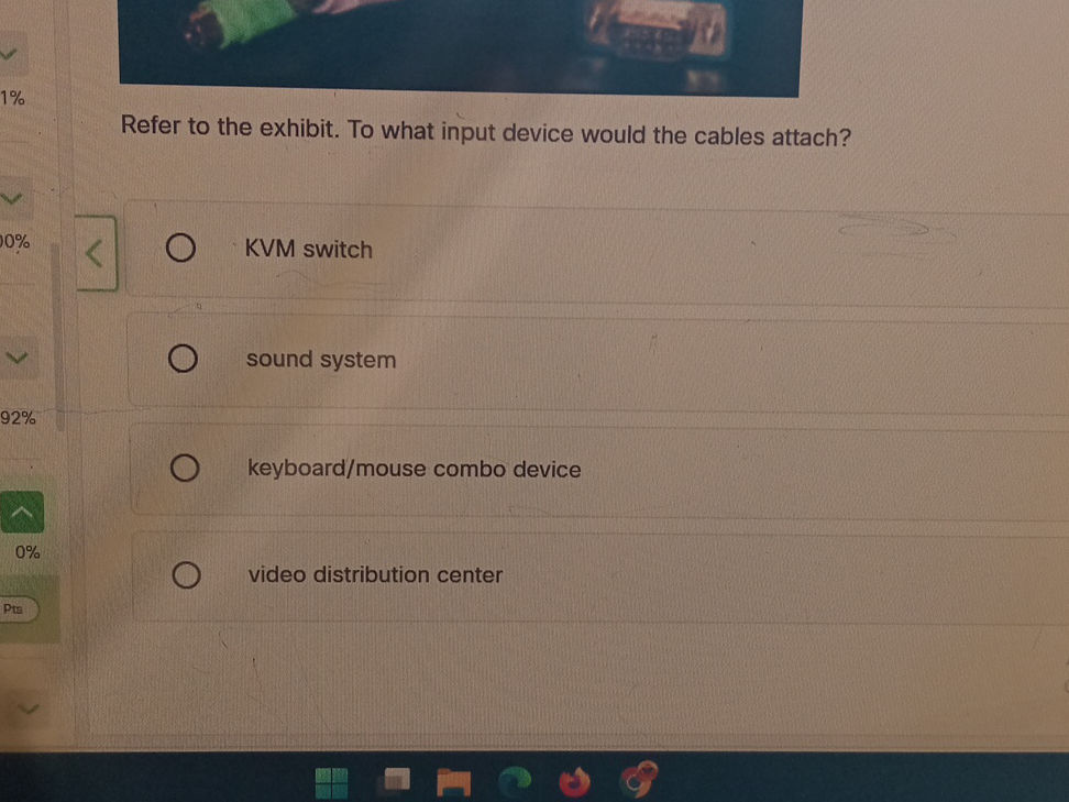 Refer to the exhibit. To what input device | StudyX