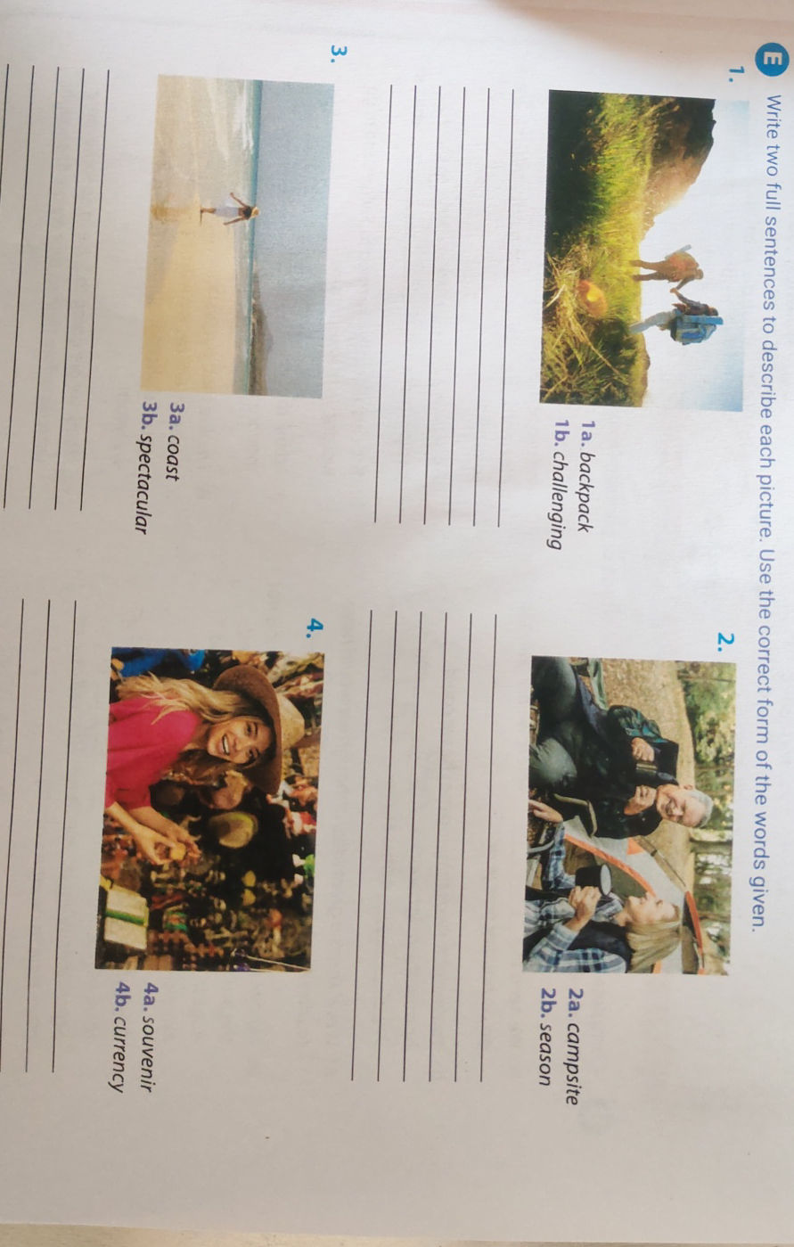 Write two full sentences to describe each | StudyX