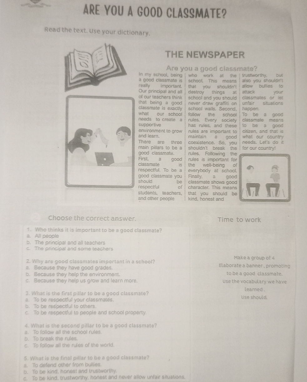 1. Who thinks it is important to be a good | StudyX