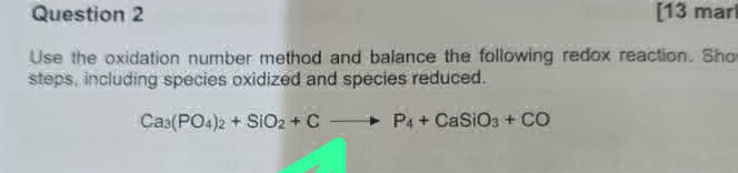 Use the oxidation number method and balance | StudyX