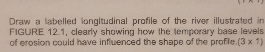Draw a labelled longitudinal profile of the | StudyX