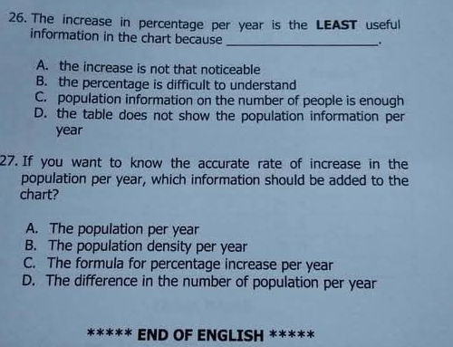 26. The increase in percentage per year is | StudyX