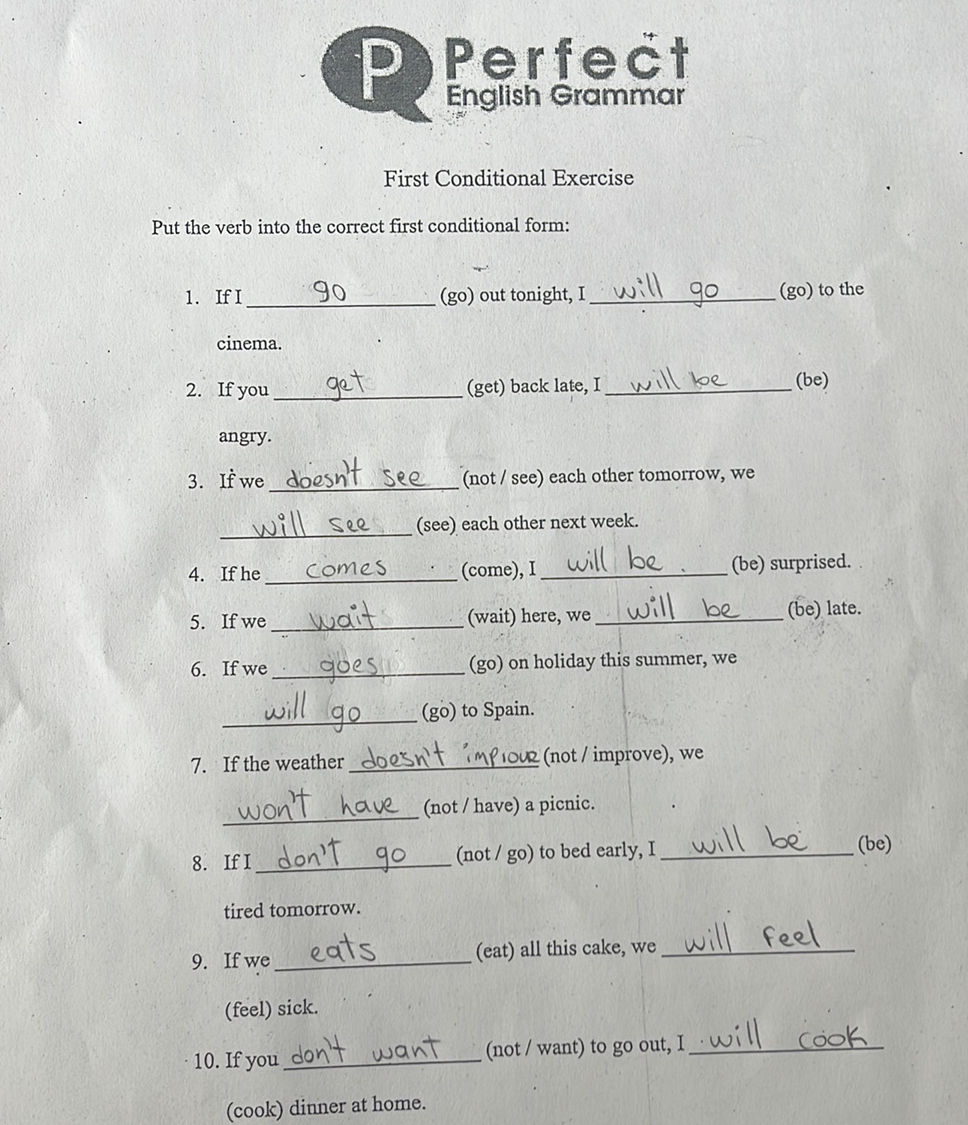 Put the verb into the correct first | StudyX