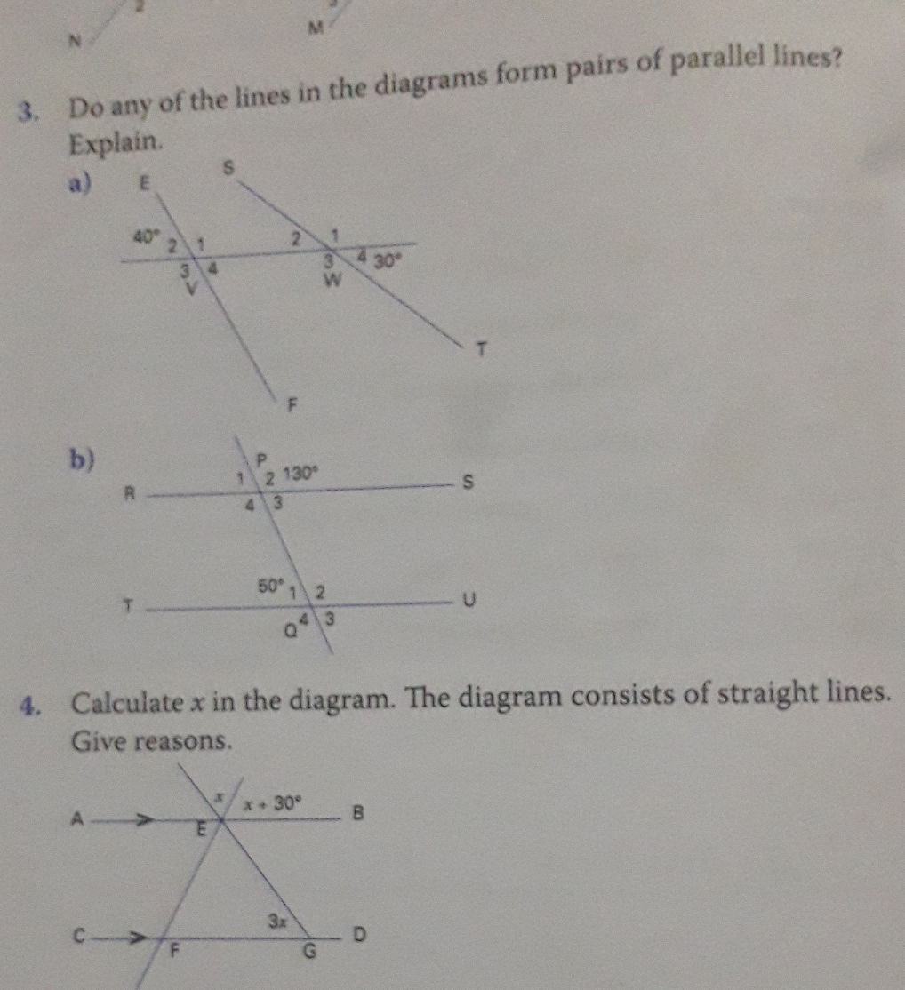 3. Do any of the lines in the diagrams form | StudyX