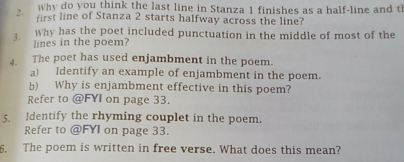 2. Why do you think the last line in Stanza | StudyX