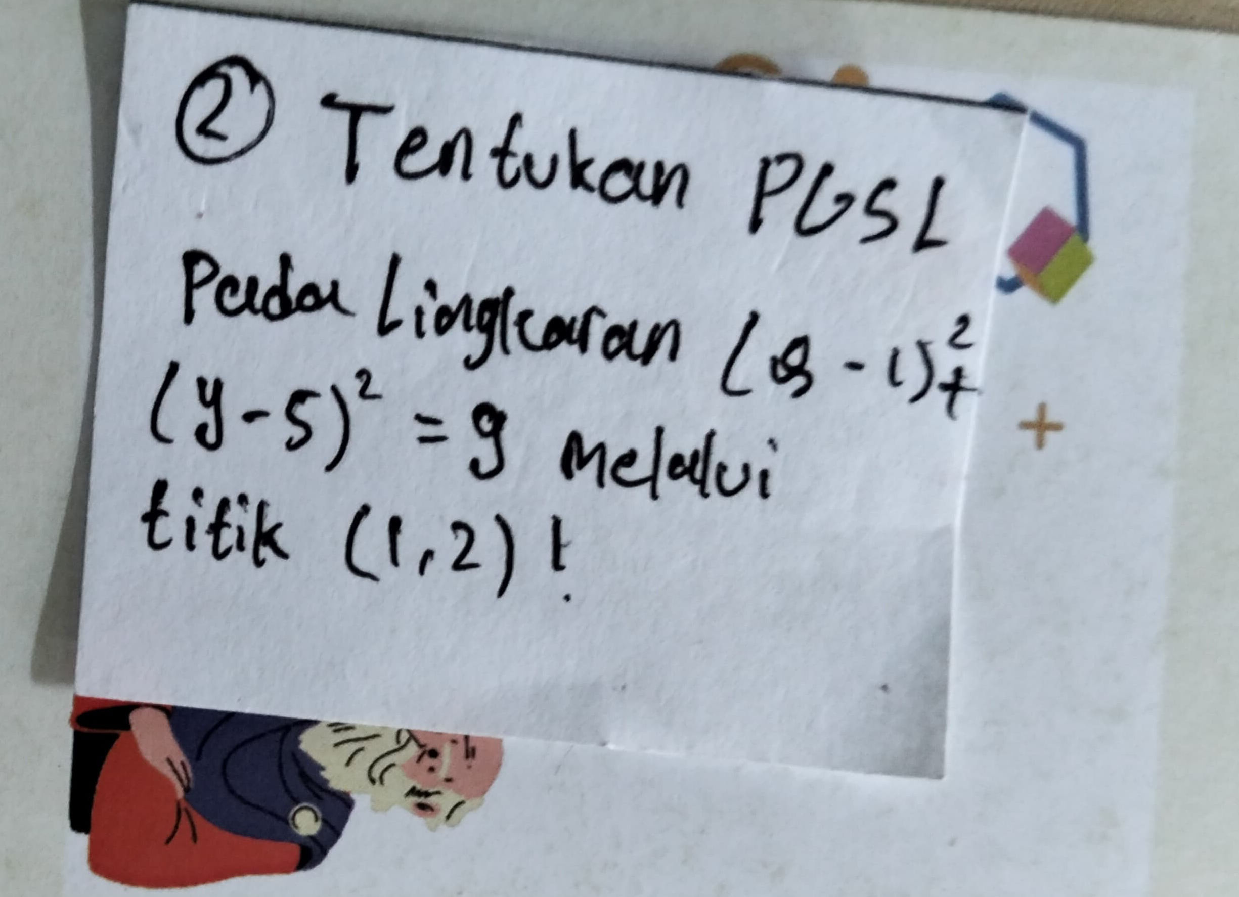 Tentukan PGSL pada Lingkaran $(x-1)^2 + | StudyX
