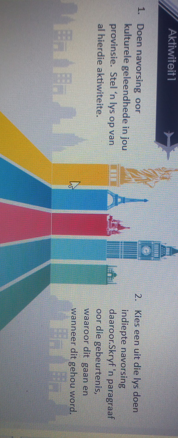 1. Doen navorsing oor kulturele geleendhede | StudyX