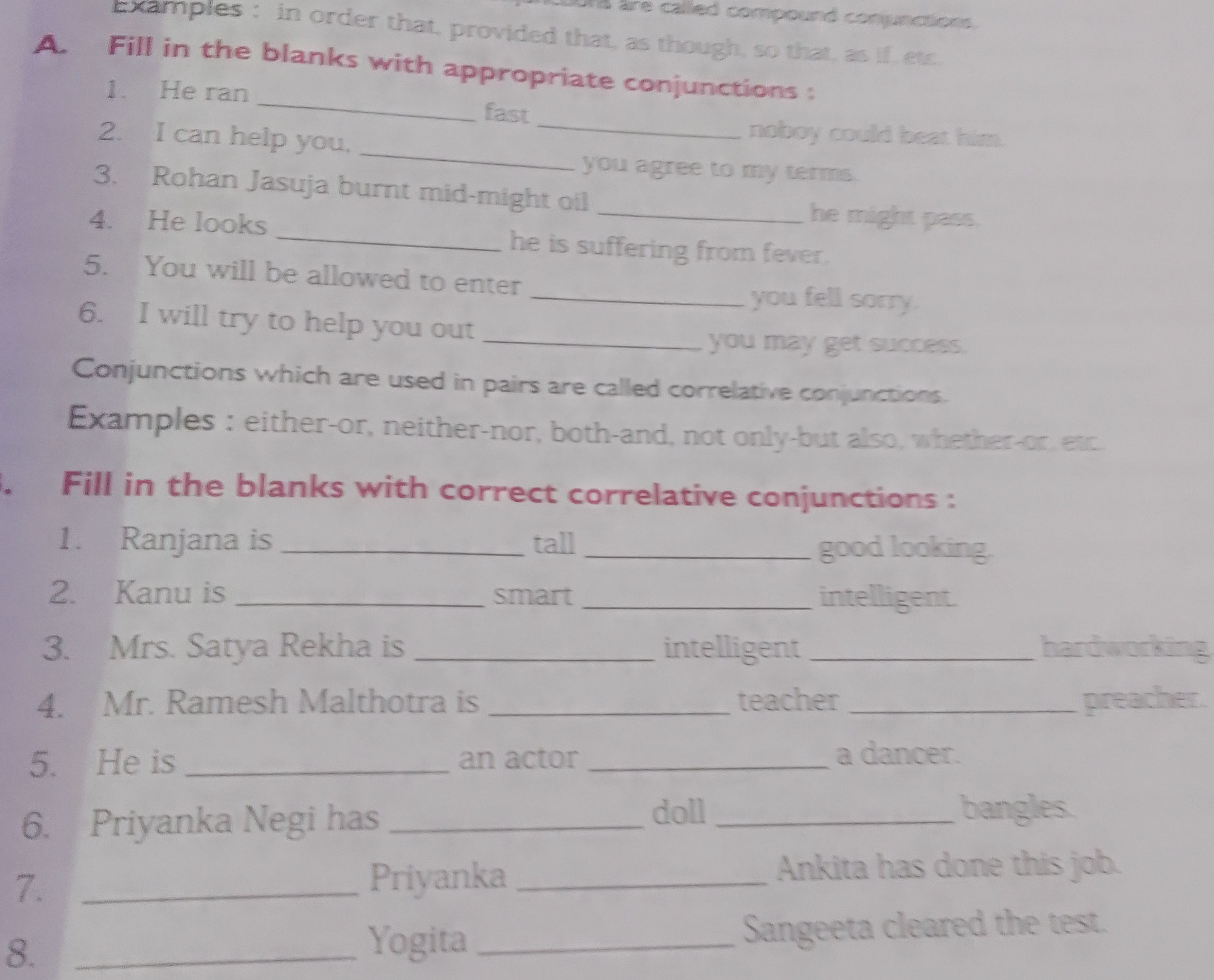 Fill in the blanks with appropriate | StudyX