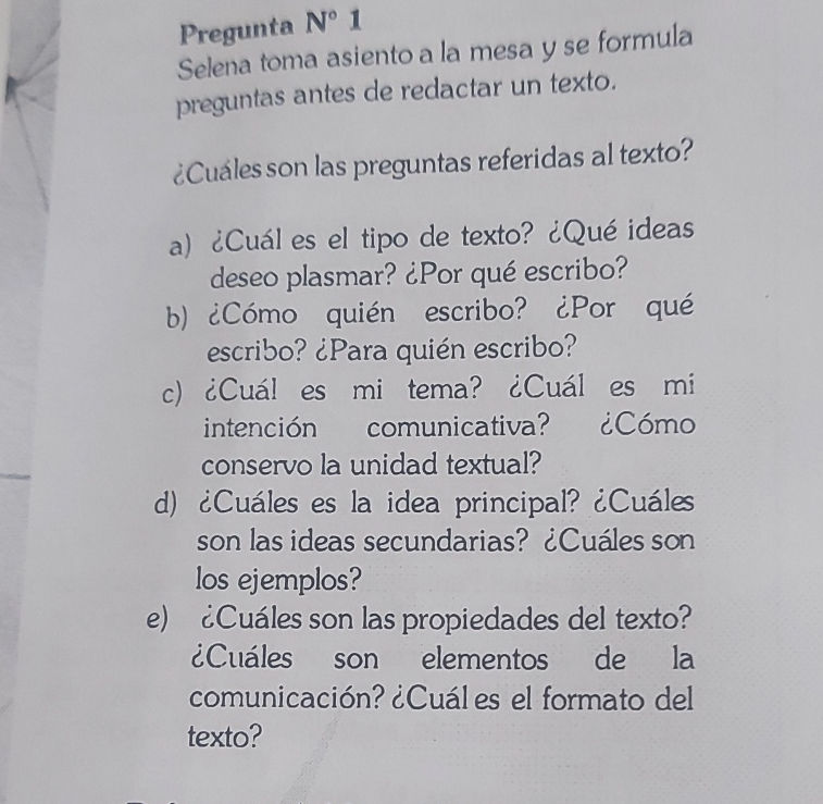 ¿Cuáles son las preguntas referidas al | StudyX