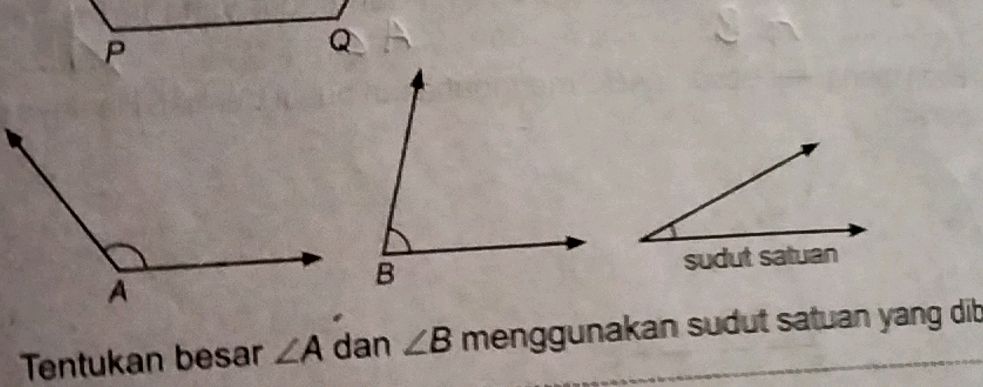 Tentukan besar ∠A dan ∠B menggunakan sudut | StudyX