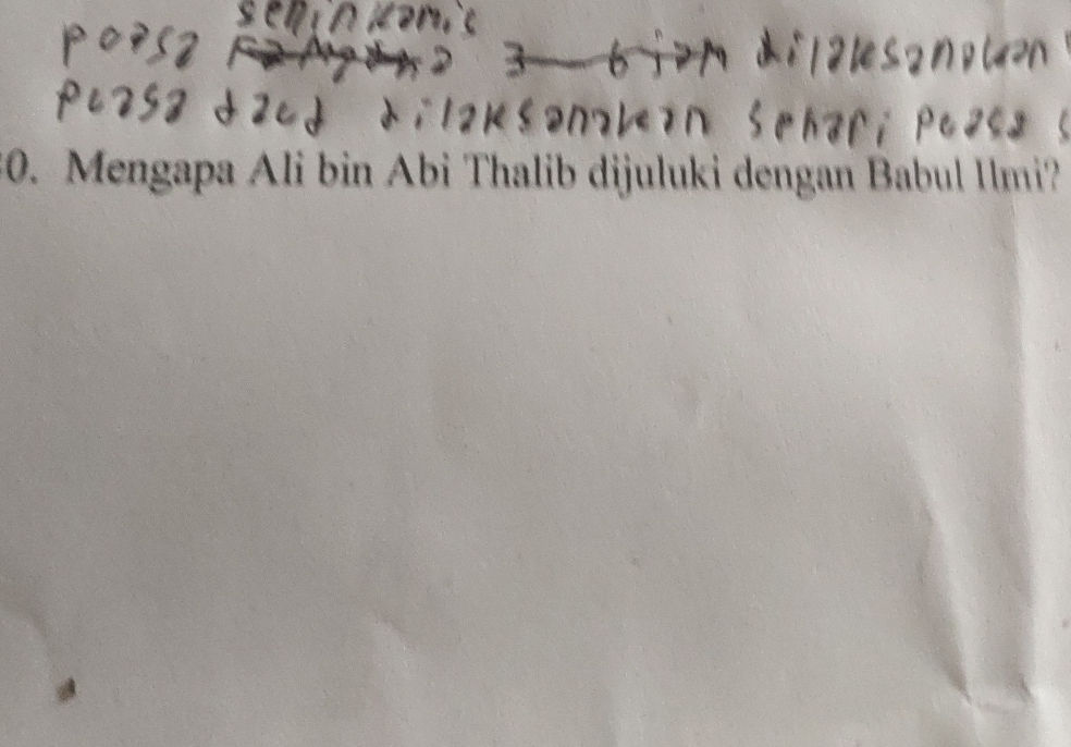 30. Mengapa Ali bin Abi Thalib dijuluki | StudyX