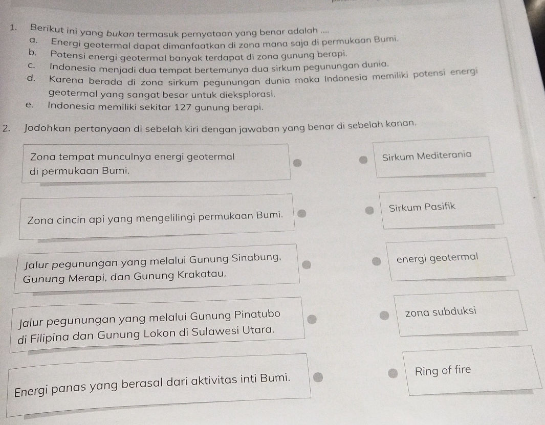 1. Berikut ini yang bukan termasuk | StudyX