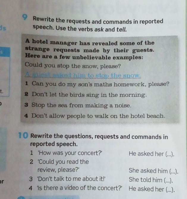 9 Rewrite the requests and commands in | StudyX