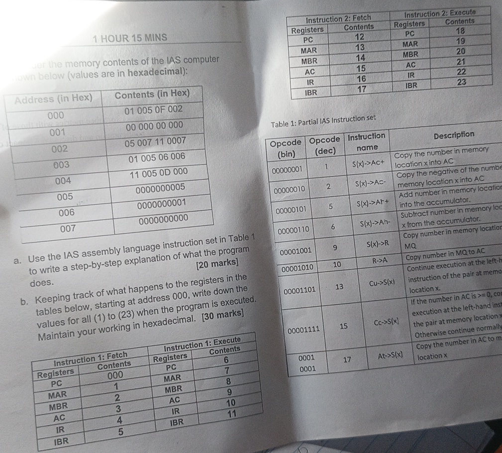 a. Use the IAS assembly language instruction | StudyX