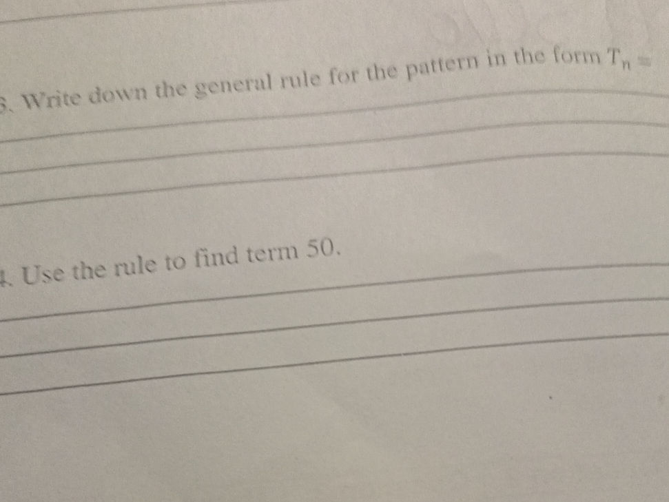 5. Write down the general rule for the | StudyX