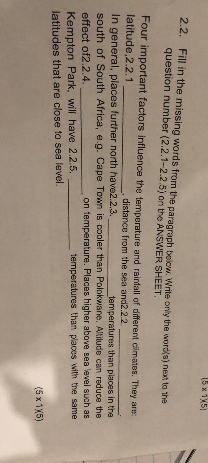 2.2. Fill in the missing words from the | StudyX