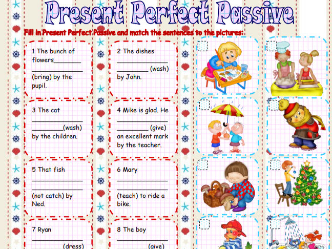 Fill in Present Perfect Passive and match | StudyX