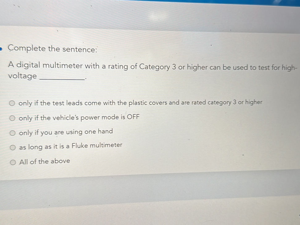 Complete the sentence: A digital multimeter | StudyX