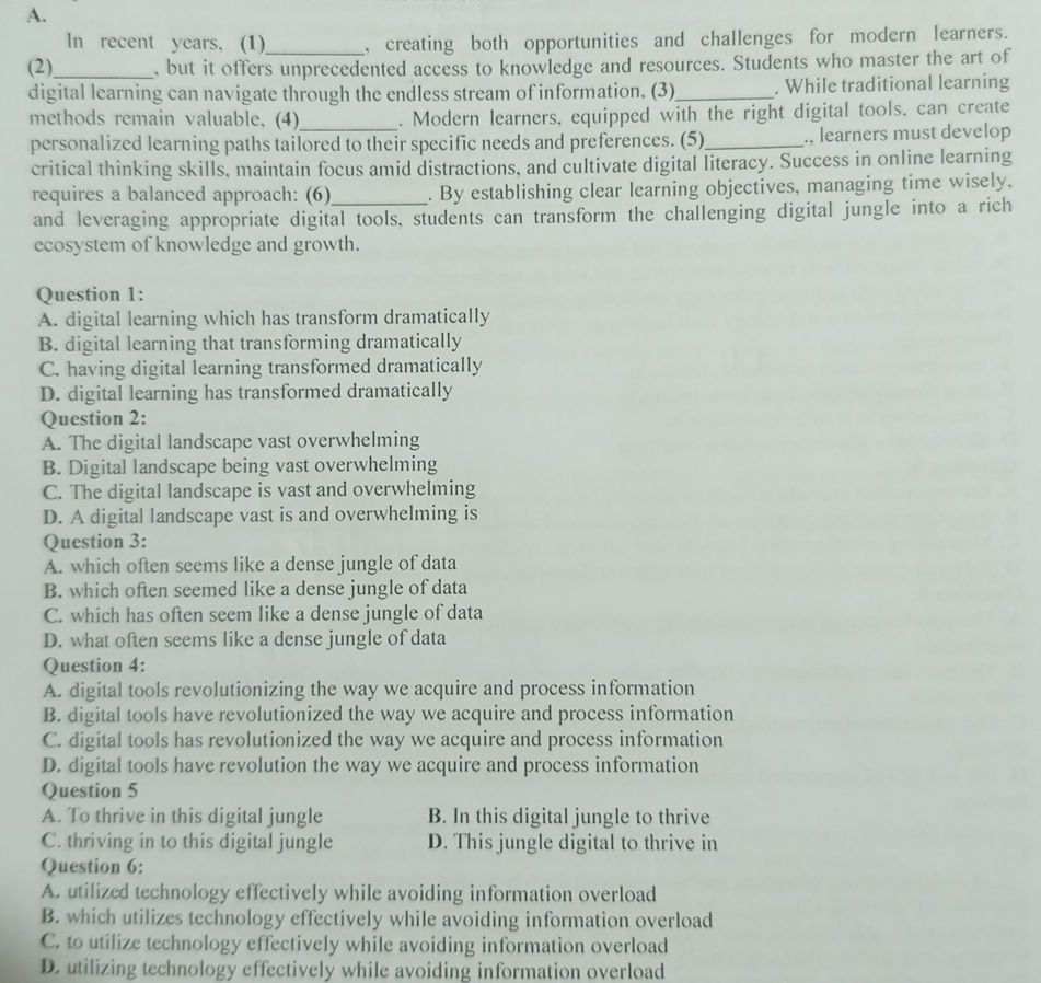 In recent years, (1) _______, creating both | StudyX