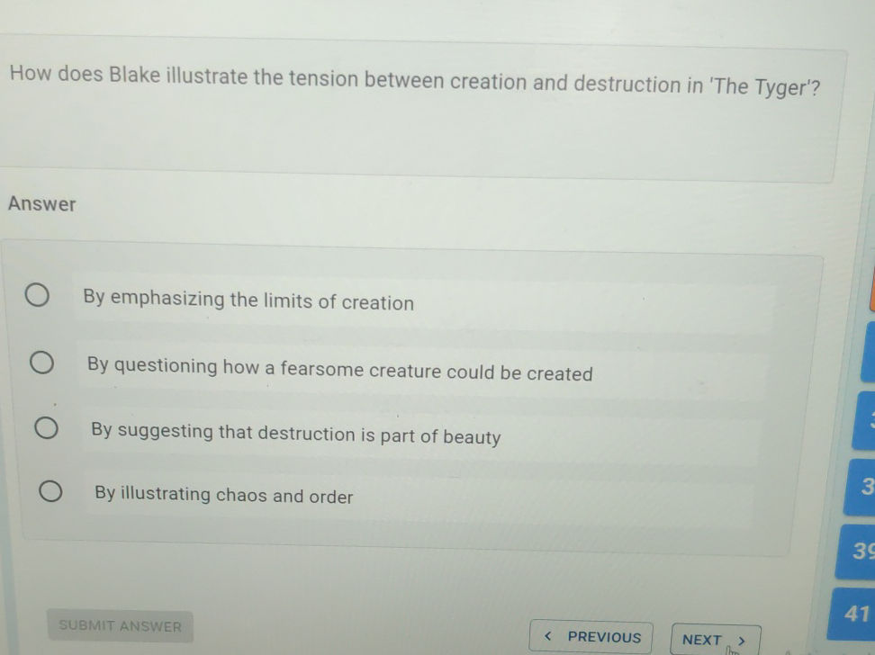 How does Blake illustrate the tension | StudyX
