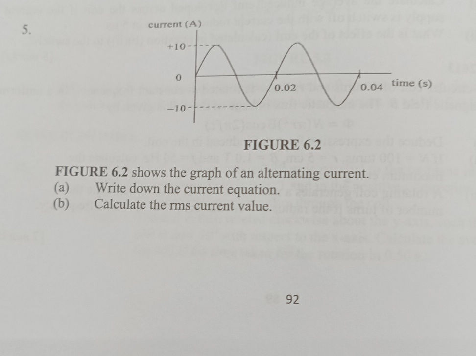 FIGURE 6.2 shows the graph of an alternating | StudyX