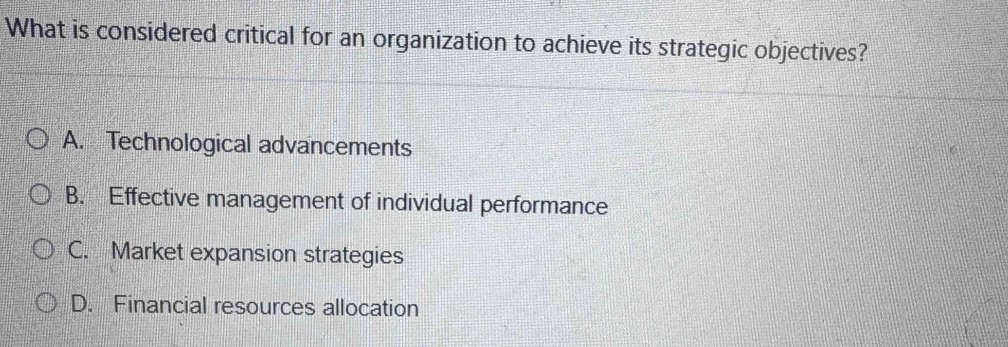 What is considered critical for an | StudyX
