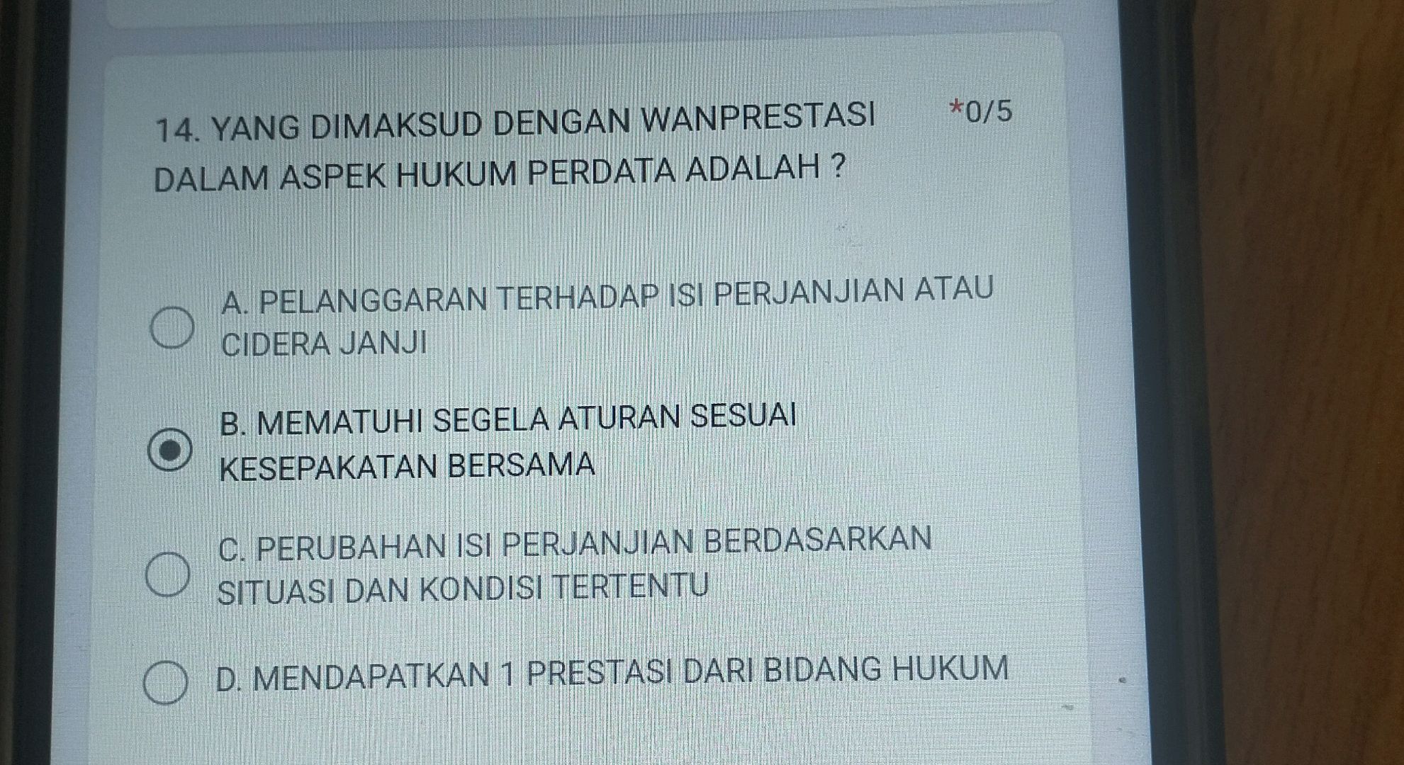 14. YANG DIMAKSUD DENGAN WANPRESTASI DALAM | StudyX