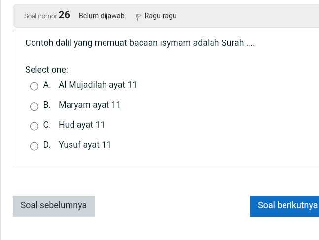 Contoh dalil yang memuat bacaan isymam | StudyX