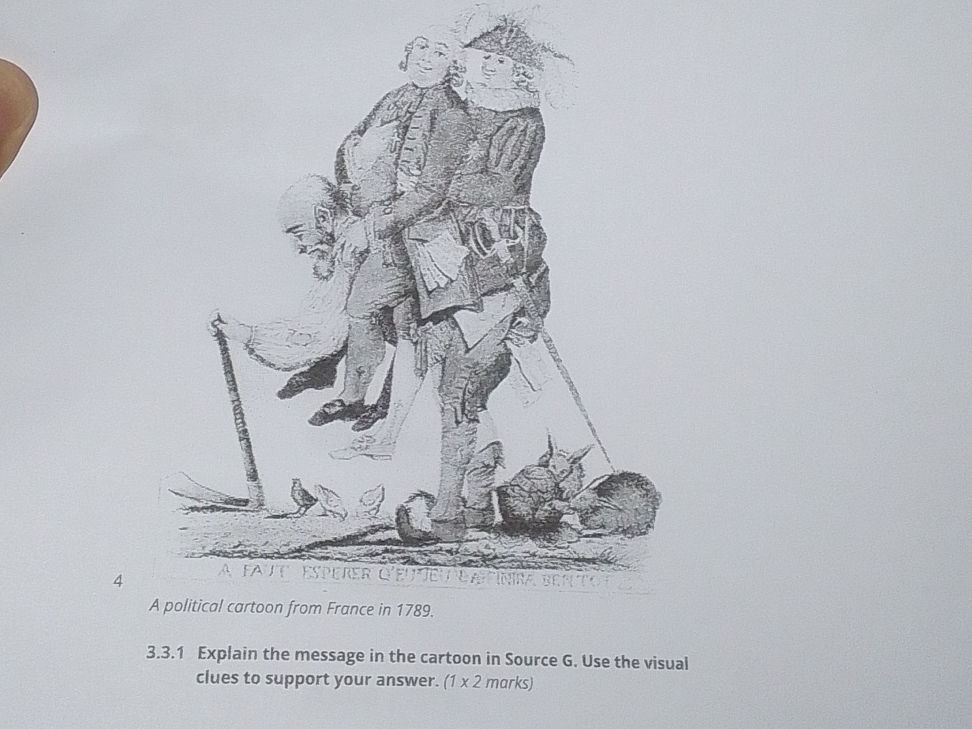 A political cartoon from France in 1789.