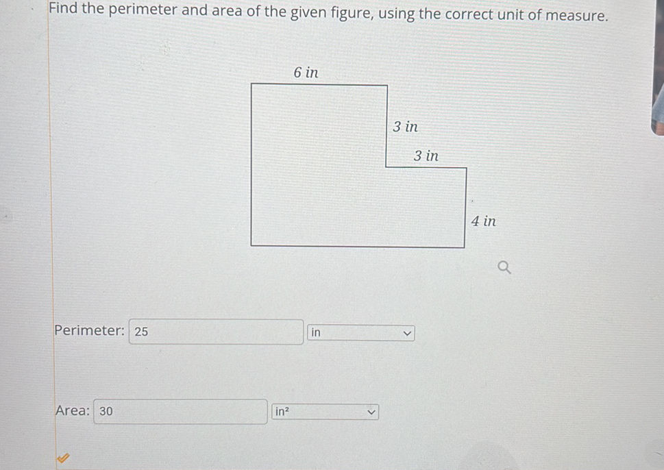 Find the perimeter and area of the given | StudyX