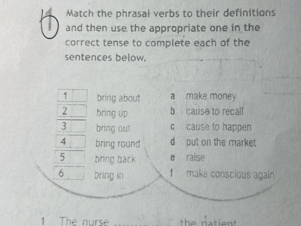 Match the phrasal verbs to their definitions | StudyX