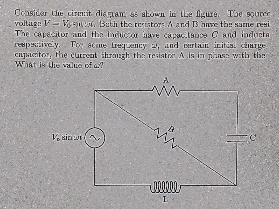 Consider the circuit diagram as shown in the | StudyX
