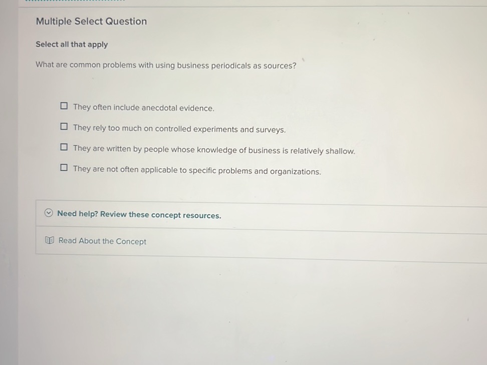 Multiple Select Question Select all that | StudyX
