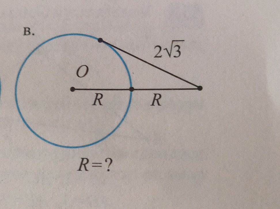 Given a circle with center $O$ and radius | StudyX