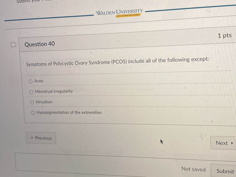 Symptoms of Polycystic Ovary Syndrome (PCOS) | StudyX