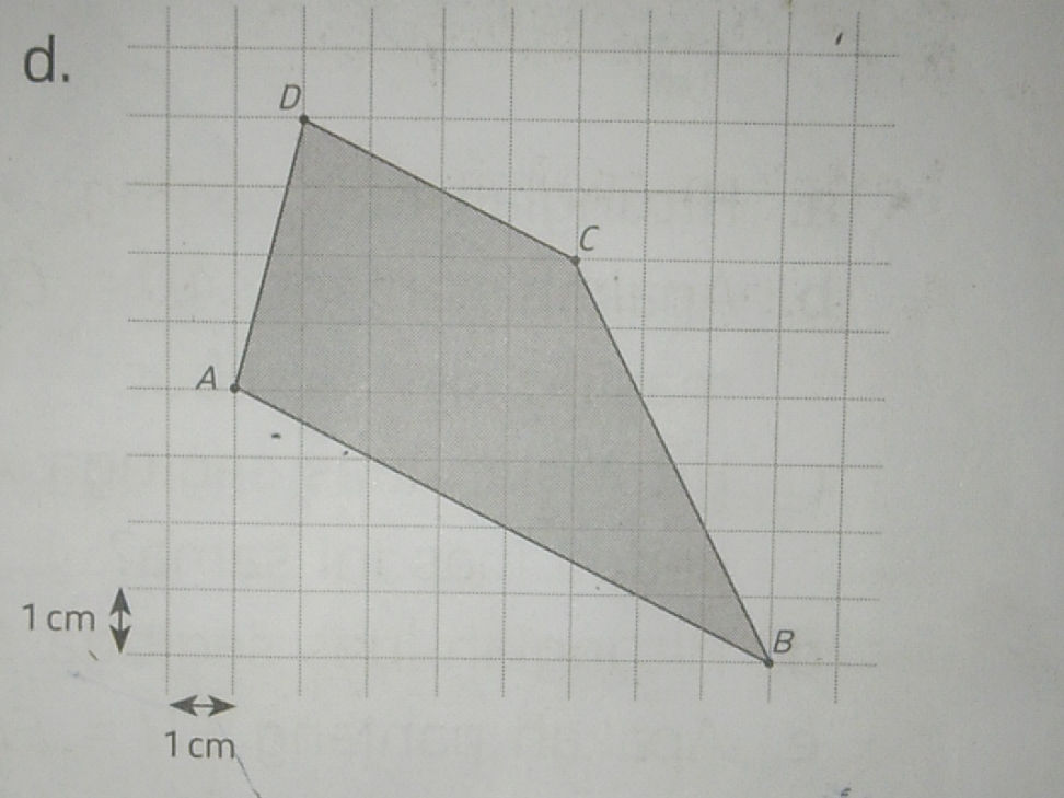 The image shows a quadrilateral on a grid. | StudyX