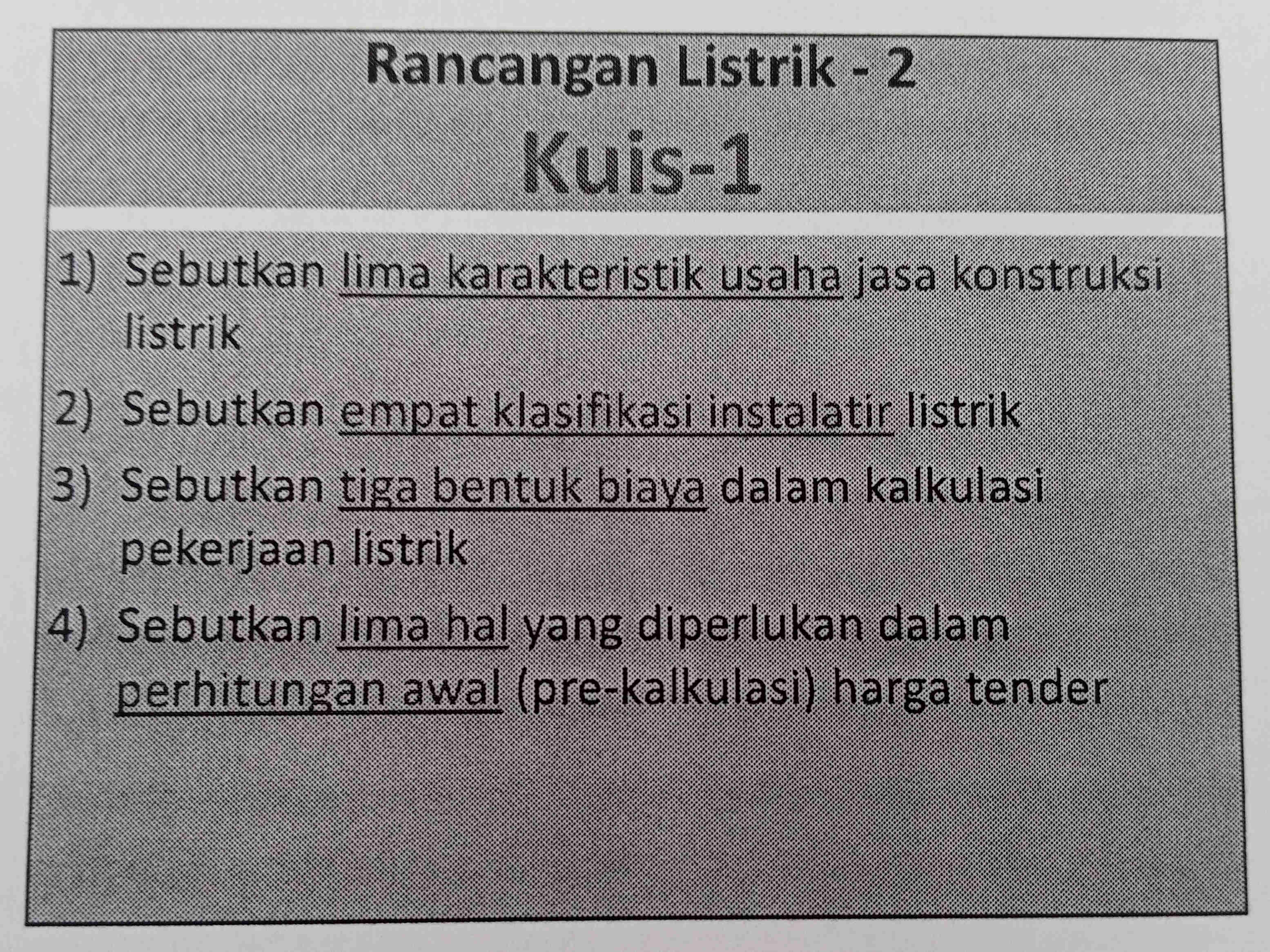 1) Sebutkan lima karakteristik usaha jasa | StudyX