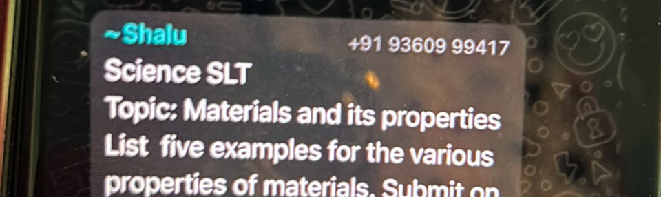 List five examples for the various | StudyX