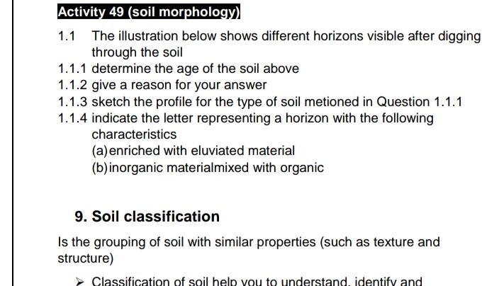 1.1 The illustration below shows different | StudyX
