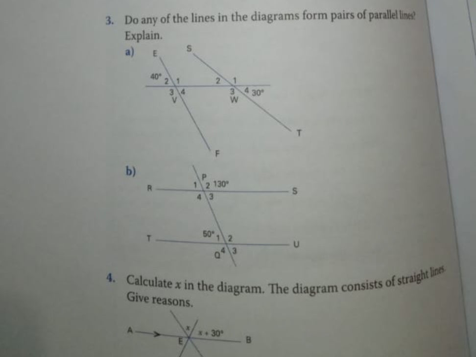 3. Do any of the lines in the diagrams form | StudyX